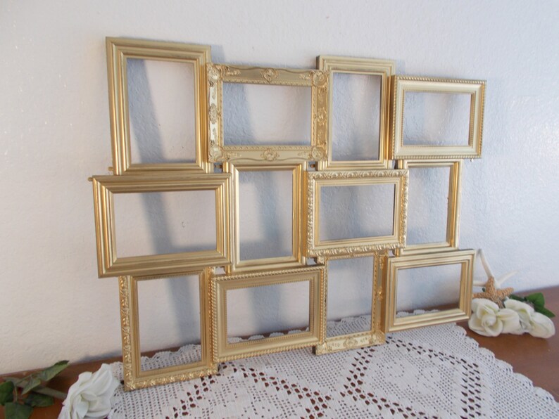 Gold Wedding Seating Chart Collage Frame Ornate Spring Summer - Etsy