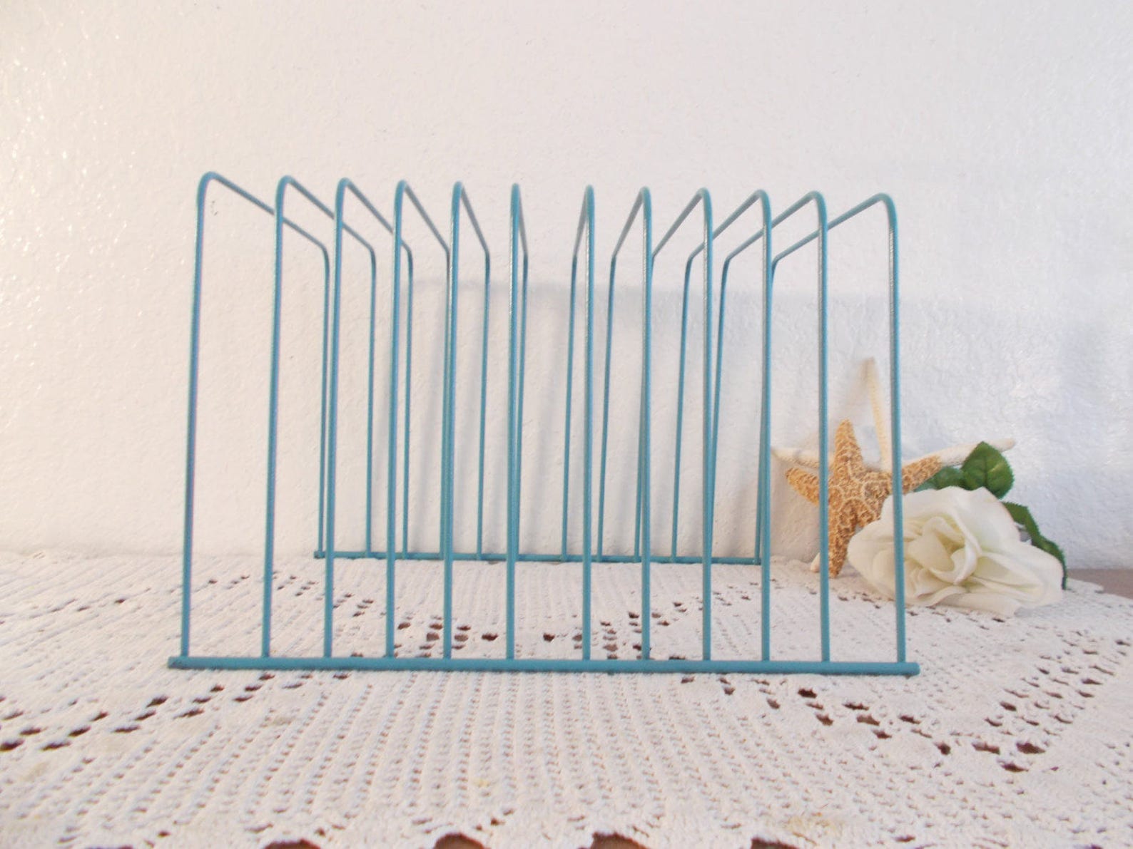 Aqua Turquoise Teal Blue Wire File Folder Holder Desk Storage | Etsy