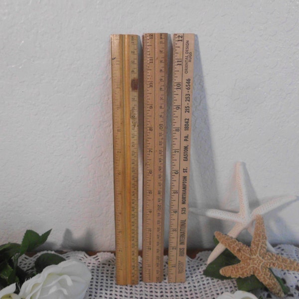 Vintage Wooden Ruler - Etsy