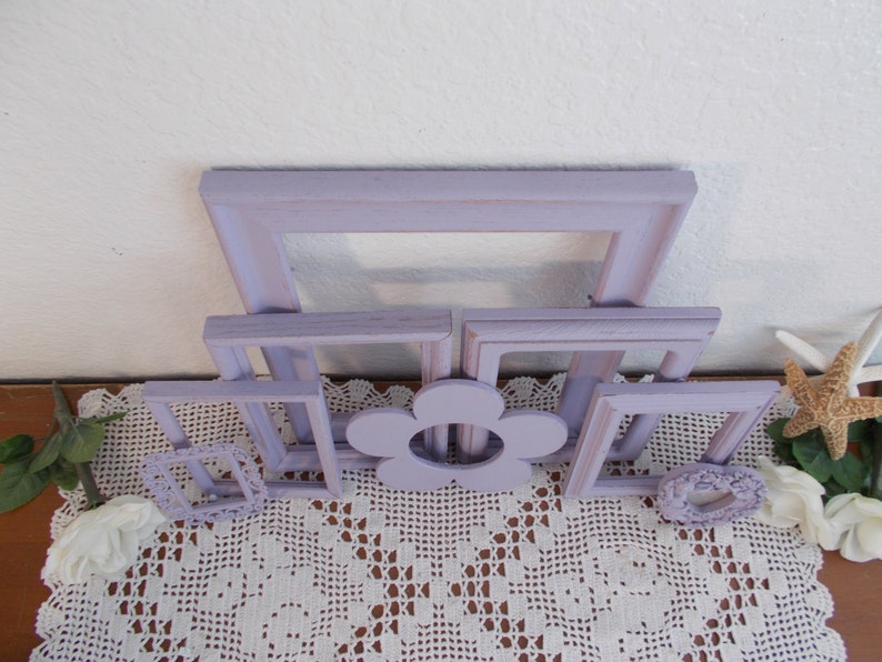 Lavender Purple Picture Frame Set Photo Gallery Collection up Cycled ...