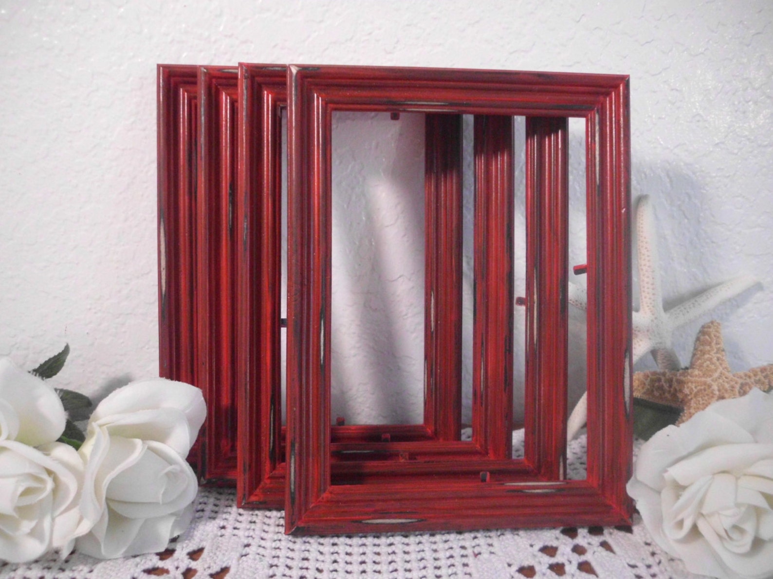 Rustic Red Wedding Frame Shabby Chic Distressed 4 X 6 or 5 X 7 - Etsy