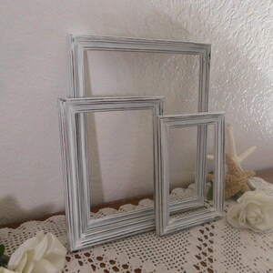 White Frame Set Rustic Shabby Chic Distressed Picture Photo Beach ...