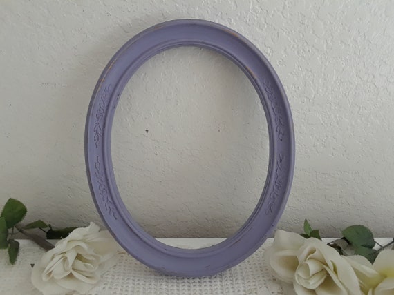 Purple Shabby Chic Oval Picture Frame 8 X 10 Photo Decoration - Etsy