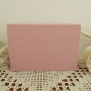 Pink Recipe File Box Index Card Storage Organizer Rustic Shabby Chic ...