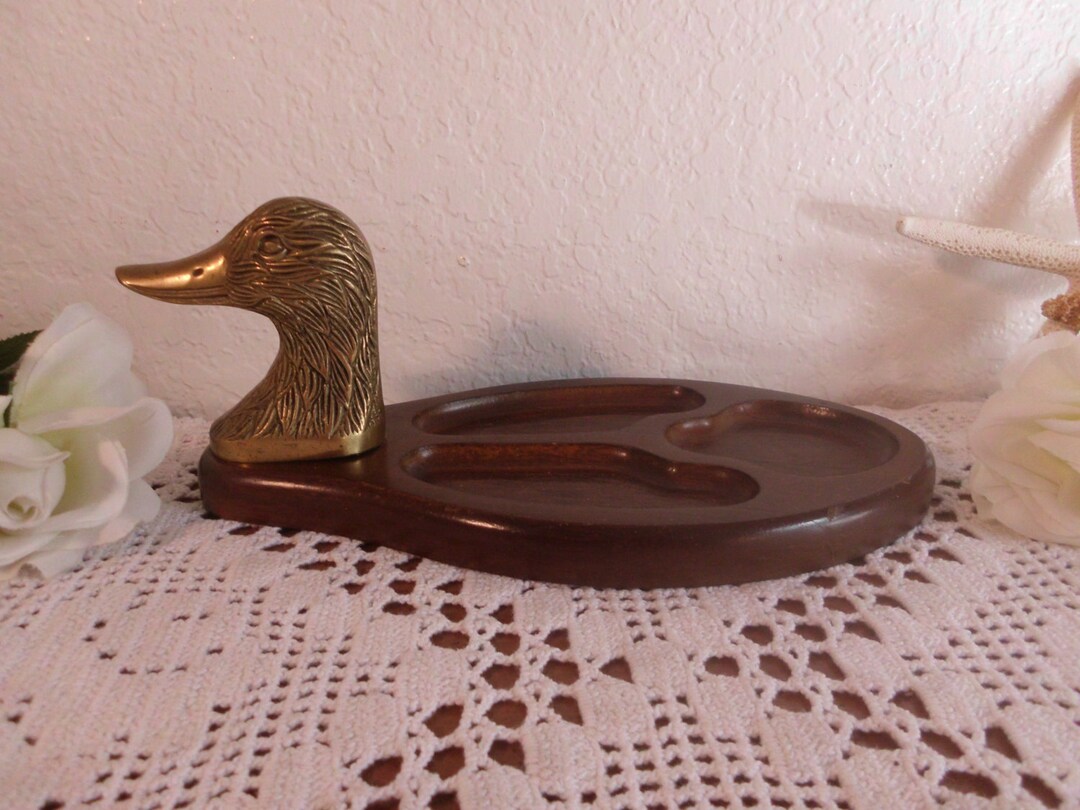 Vintage Duck Valet Mens Dresser Desk Organizer Jewelry Office Man Cave ...