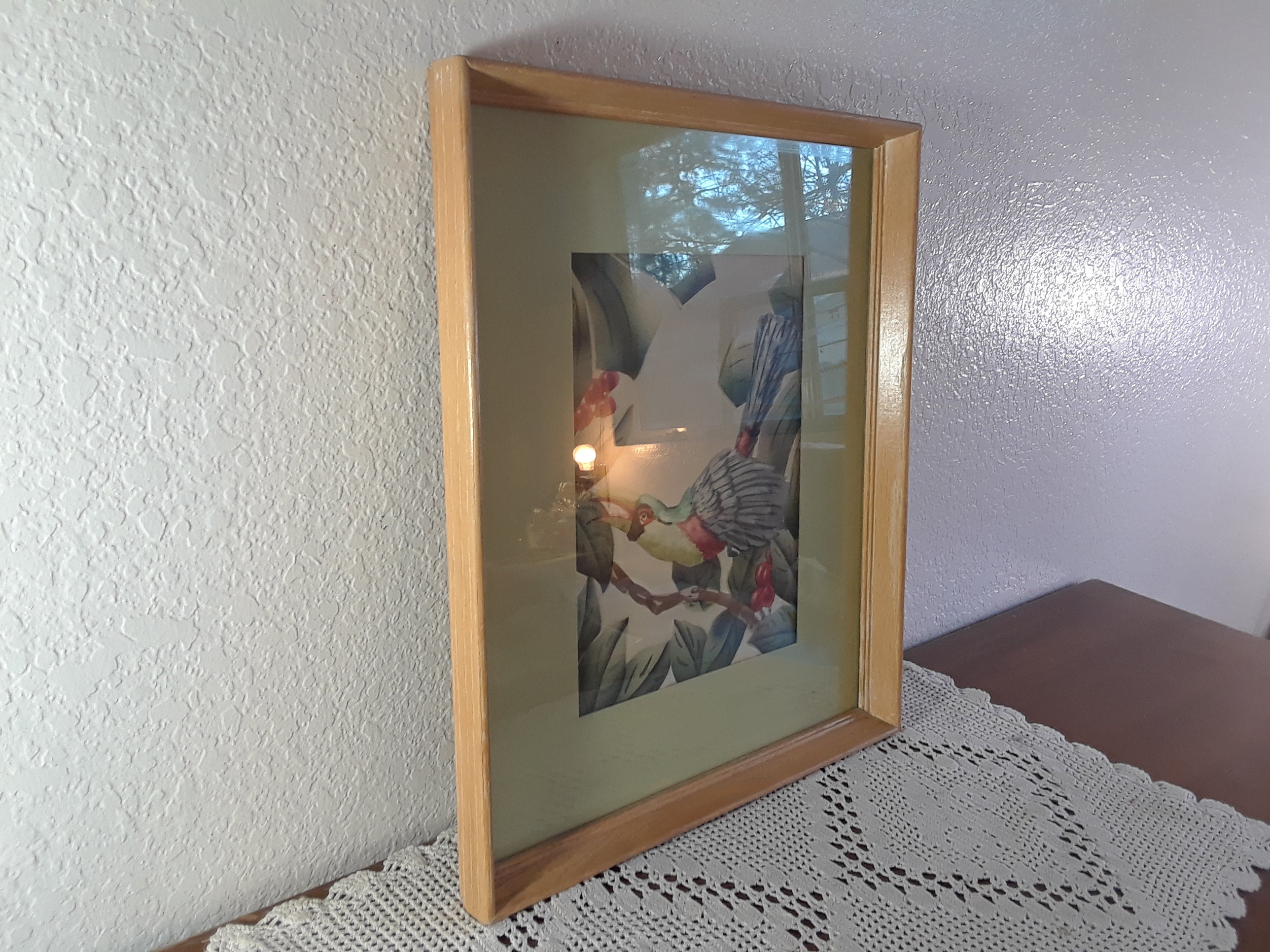 Vintage Shirrell Graves Art Deco Framed Airbrush Watercolor Painting ...