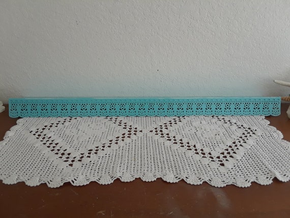 Aqua Turquoise Seafoam Blue Display Shelf Upcycled Vintage | Etsy