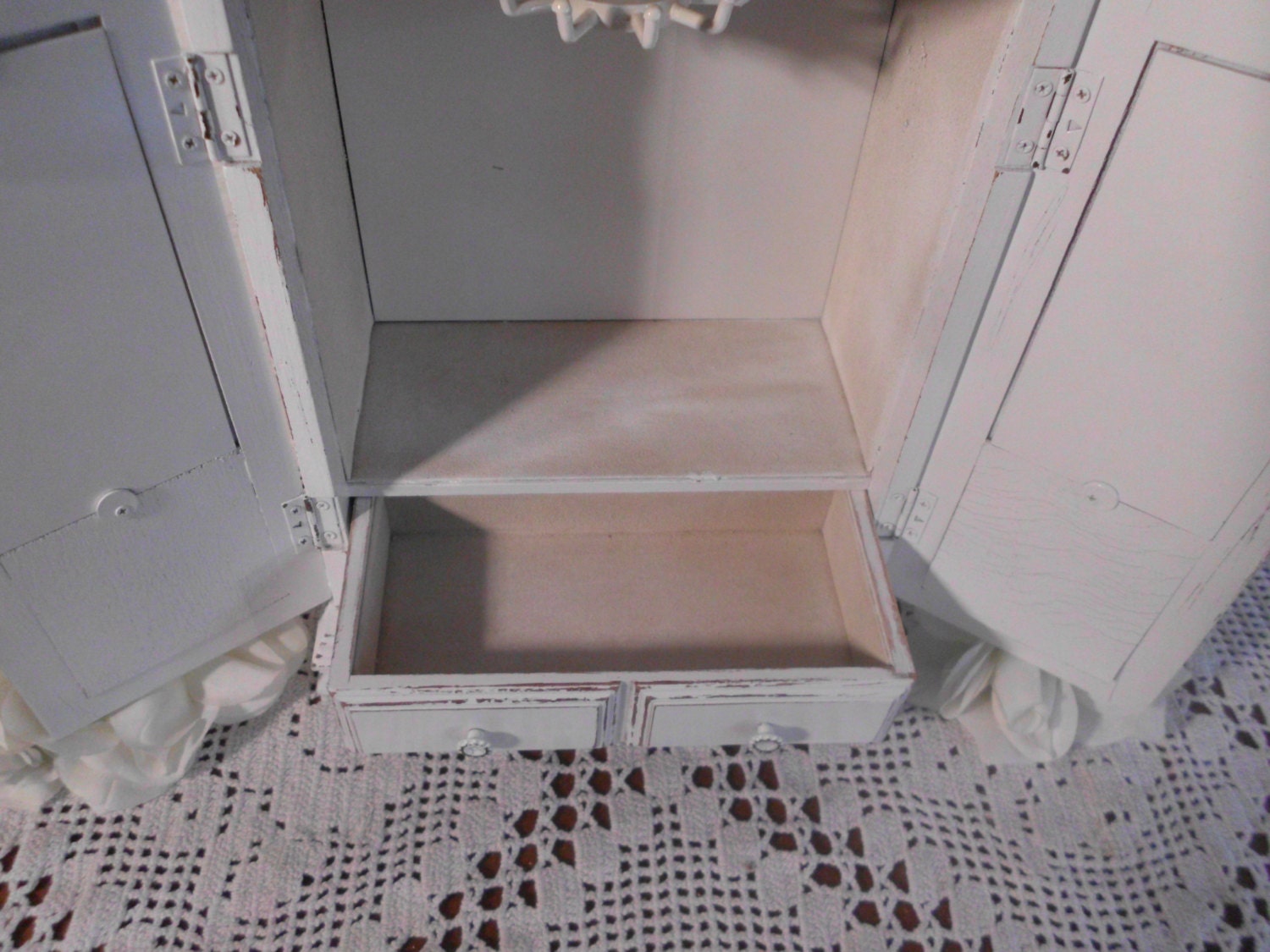 White Jewelry Box Rustic Shabby Chic Distressed Beach Cottage - Etsy