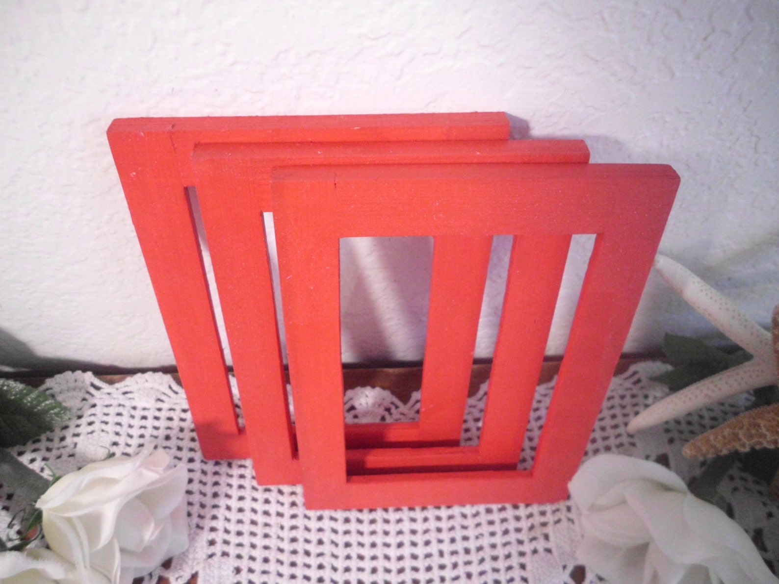 Red Wedding Frame Rustic Shabby Chic Distressed 4 X 6 Picture | Etsy