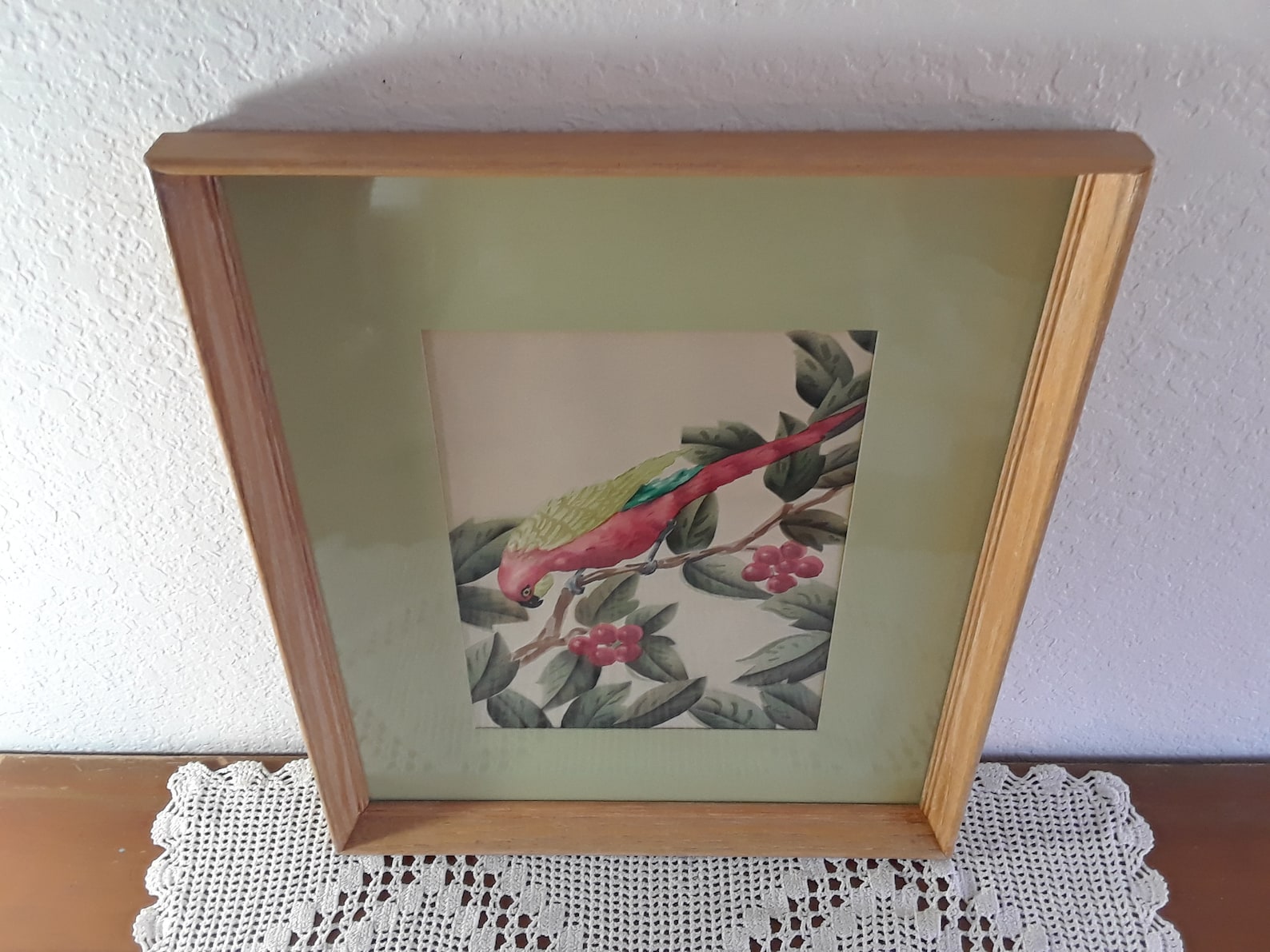 Vintage Shirrell Graves Art Deco Framed Airbrush Watercolor Painting ...