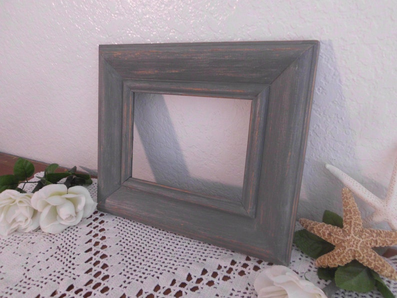 Grey Picture Frame Rustic Shabby Chic Distressed up Cycled - Etsy