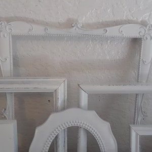 White Shabby Chic Picture Frame Set up Cycled Vintage Photo Gallery ...