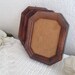 Vintage Dark Brown Octagon Picture Frame 3.75 X 4.75 Photo Decoration ...