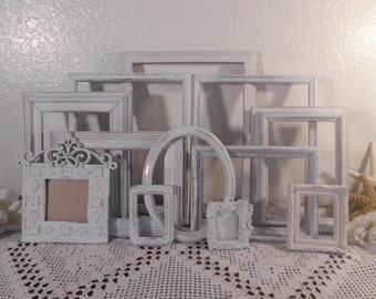 White Frame Set Rustic Shabby Chic Distressed Picture Photo | Etsy