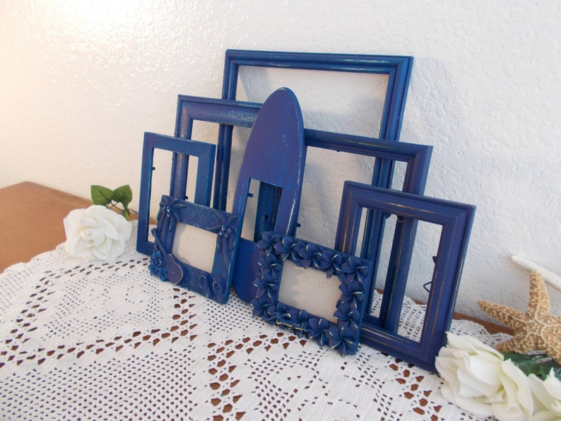 Blue Hawaii Picture Frame Set Photo Collection Beach Cottage Coastal ...