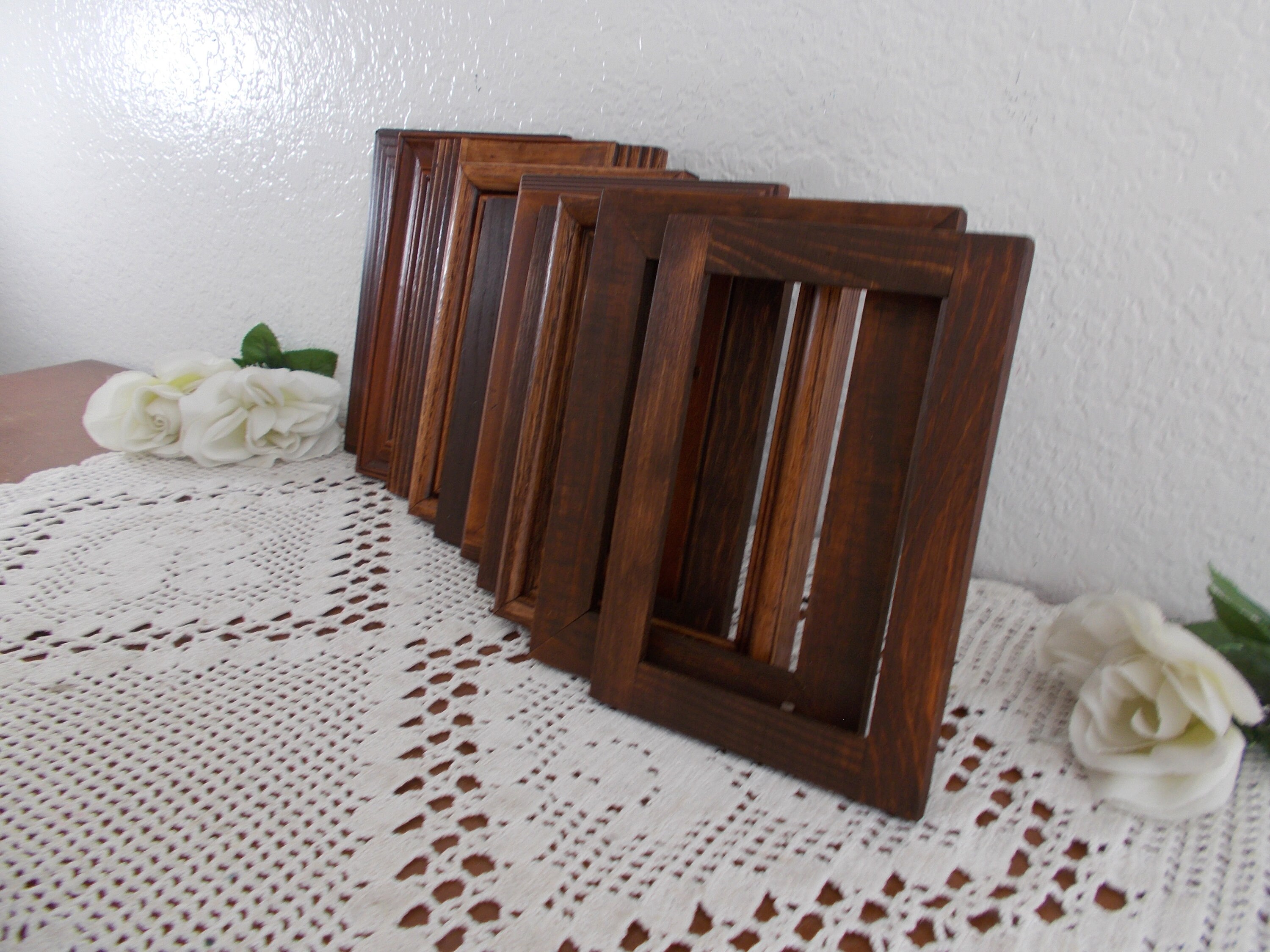 Vintage Wood Picture Frame 4 X 6 Photo Decoration Mid Century Man Cave ...