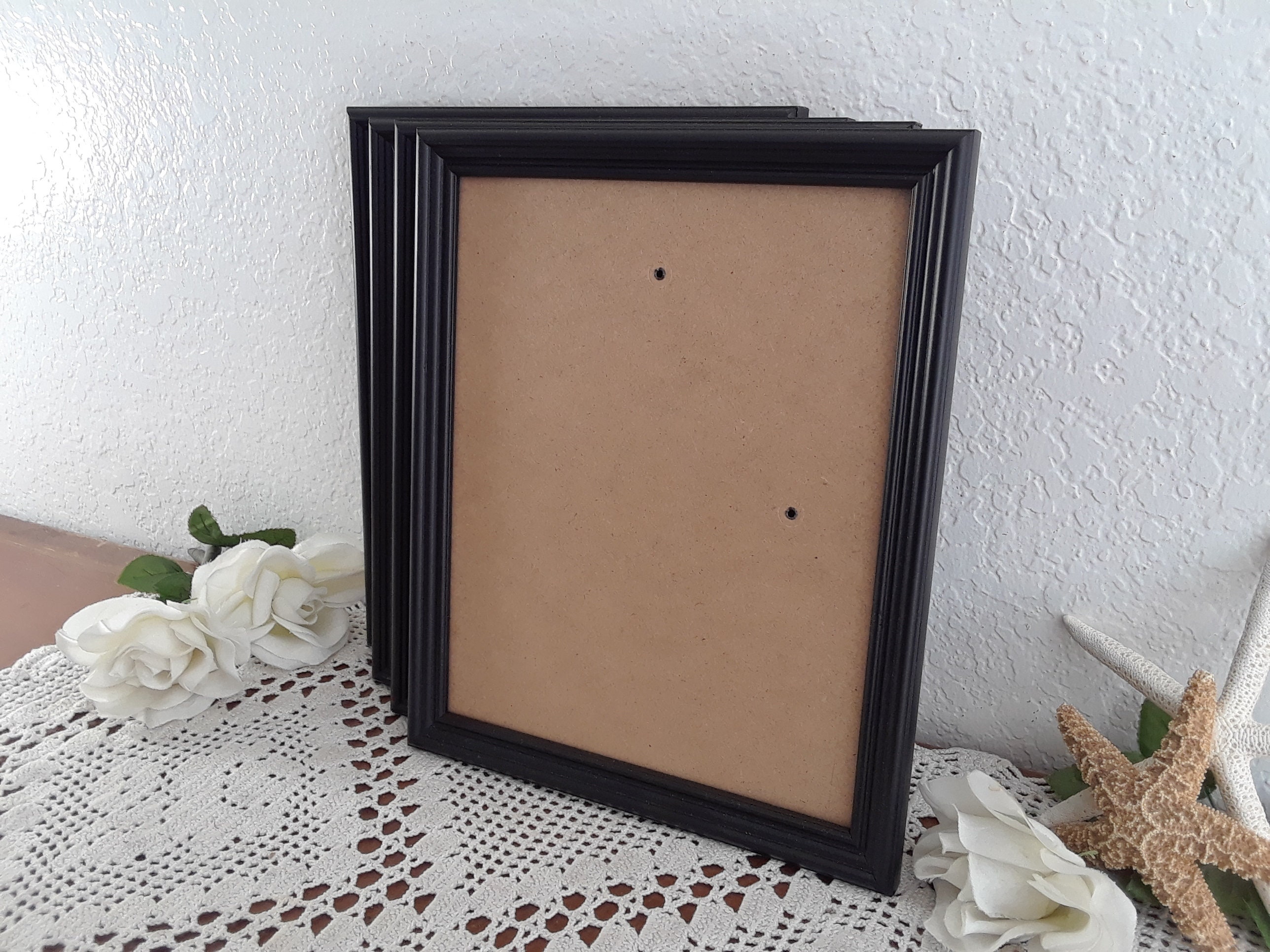 Black Picture Frame 8 X 10 Wood Photo Decoration Rustic Country ...