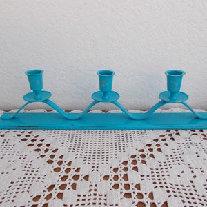 Aqua Turquoise Blue Wedding Unity Candle Holder Rustic Shabby Chic ...