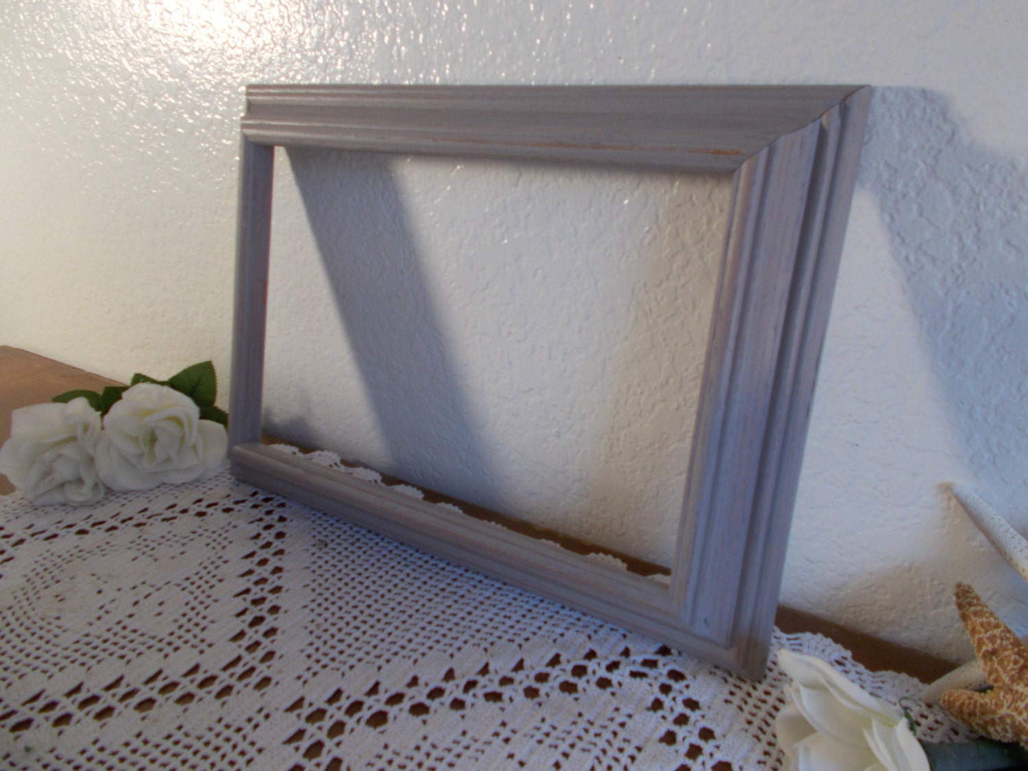Grey Picture Frame Rustic Shabby Chic Distressed 8 X 12.5 | Etsy