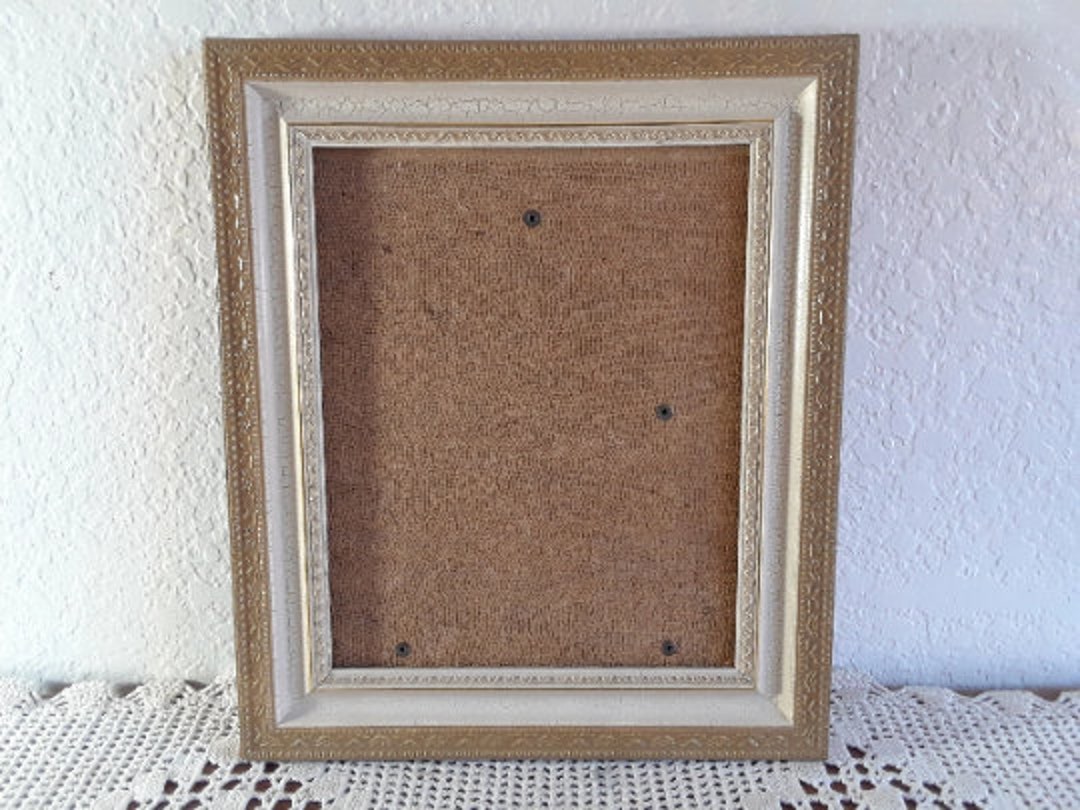 Ornate Vintage Gold & Antique White Crackle Picture Frame 8 X 10 Photo ...