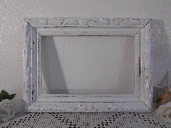 Ornate White Shabby Chic Frame Rustic Distressed Vintage | Etsy