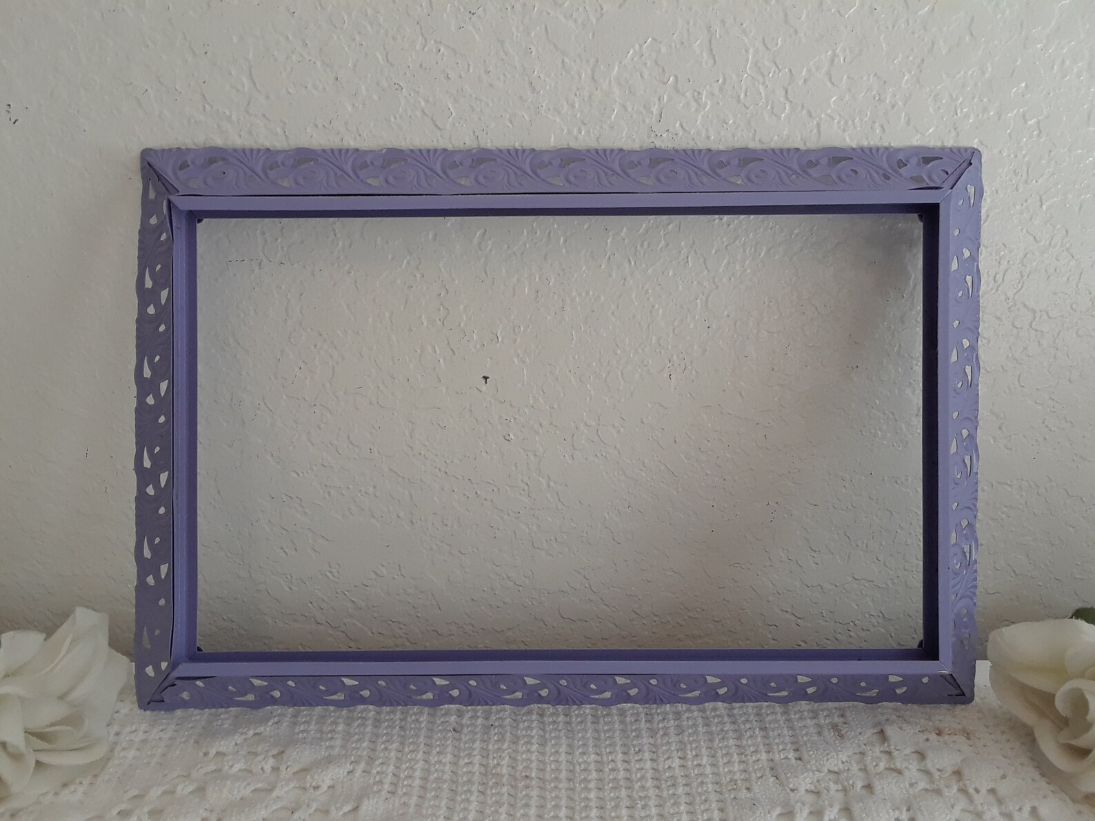 Ornate Lavender Purple Picture Frame up Cycled Vintage Rustic - Etsy