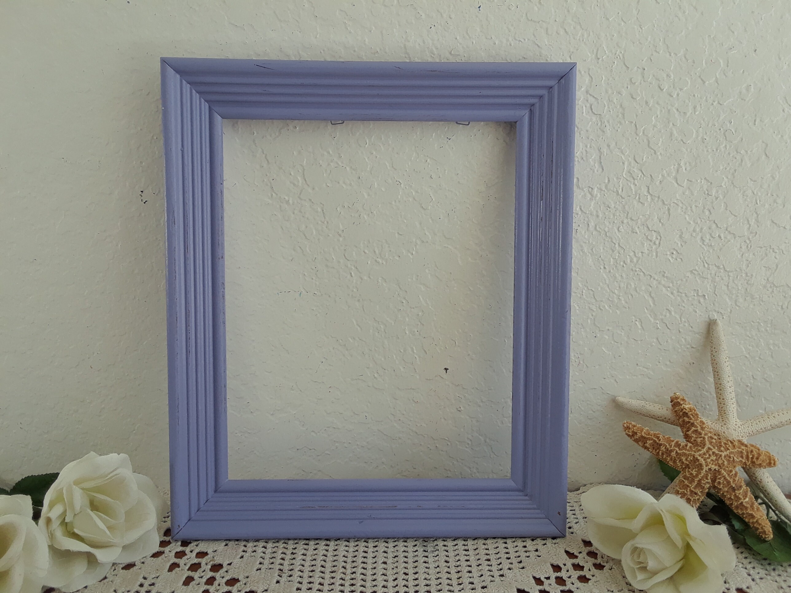 Lavender Purple Picture Frame up Cycled Vintage Rustic Shabby | Etsy