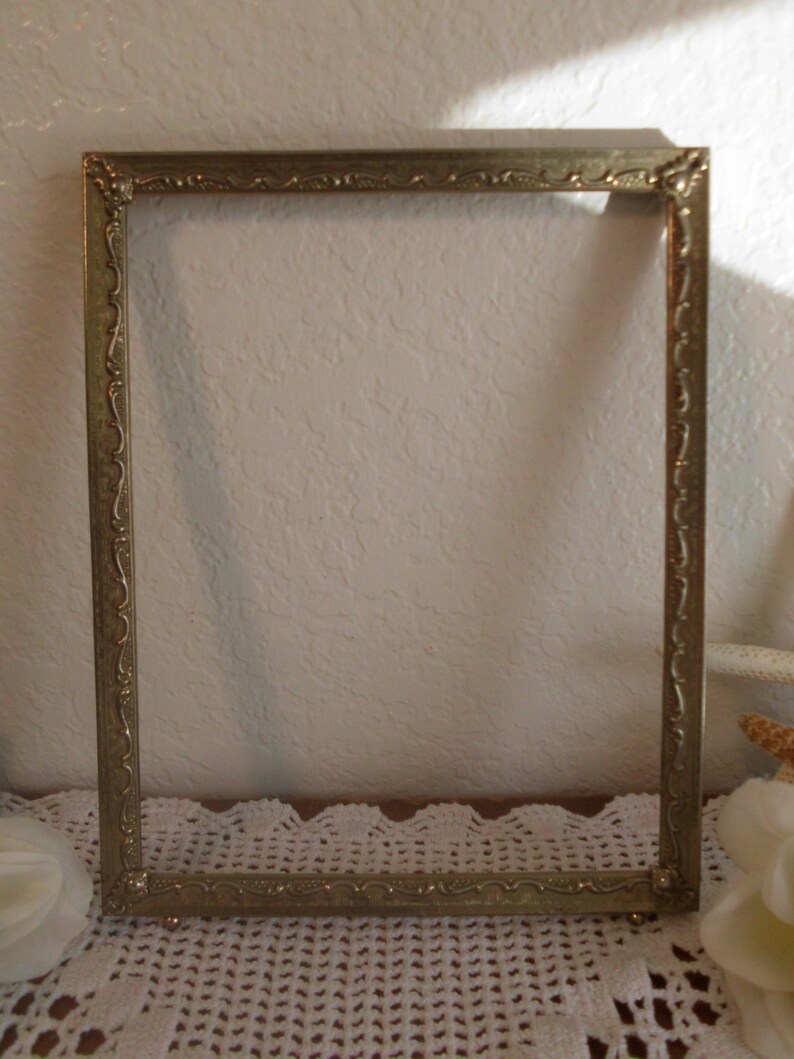 Vintage Ornate 8 X 10 Gold Metal Frame French Paris Chic | Etsy