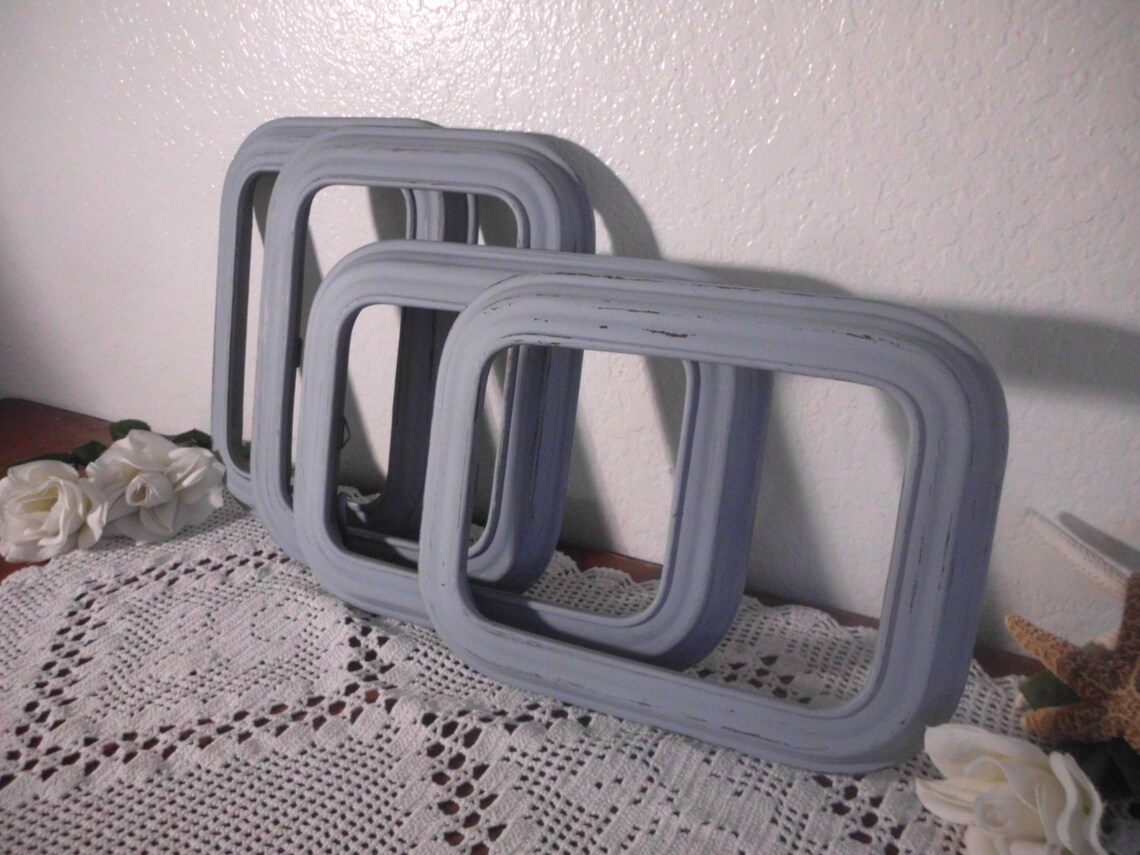 Blue Grey Picture Frame Set Beach Cottage Coastal Seaside - Etsy