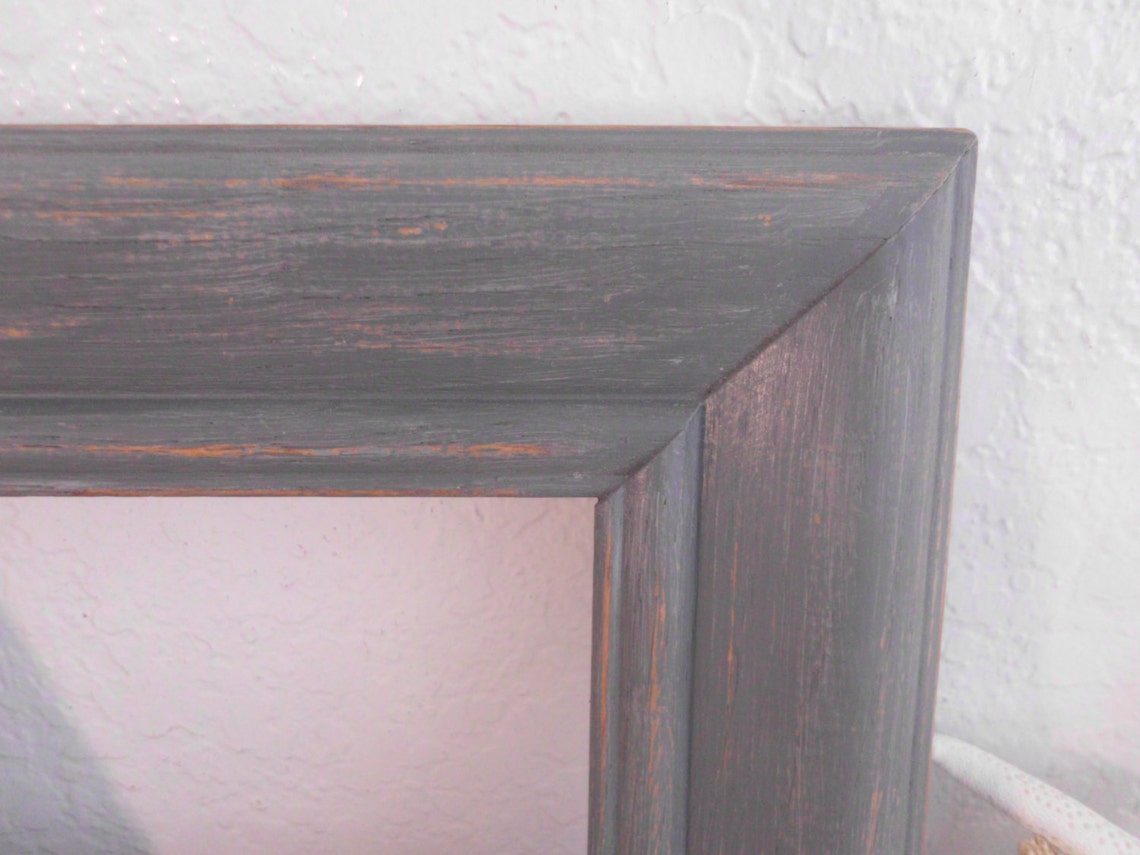 Grey Picture Frame Rustic Shabby Chic Distressed up Cycled - Etsy