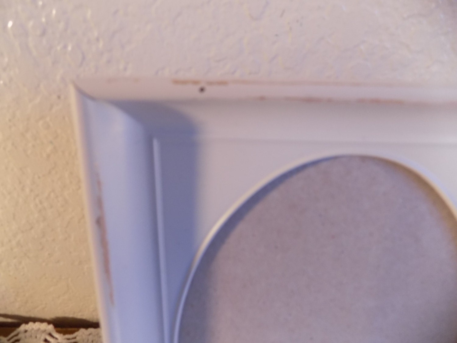 White Rustic Shabby Chic Distressed Oval Picture Frame up | Etsy