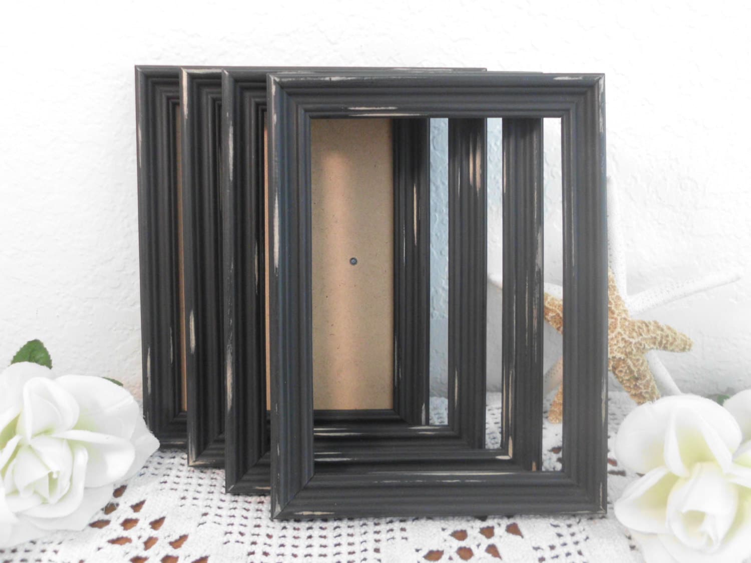 Rustic Black Wedding Frame Shabby Chic Distressed 4 X 6 Picture Photo ...