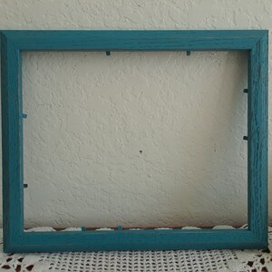 Blue Green Teal Picture Frame Upcycled Vintage Rustic Shabby Chic ...
