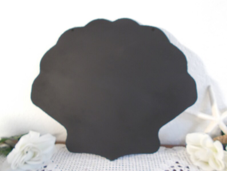 Clam Shell Chalkboard Wall Black Chalk Board Beach Cottage - Etsy