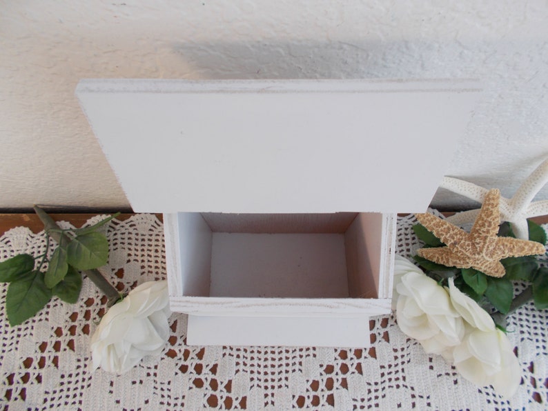 White Recipe File Box Index Card Storage Organizer Rustic | Etsy