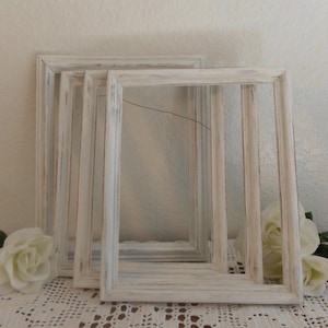 Distressed White Frame Rustic 8 X 10 Shabby Chic Wedding Decor Upcycled ...