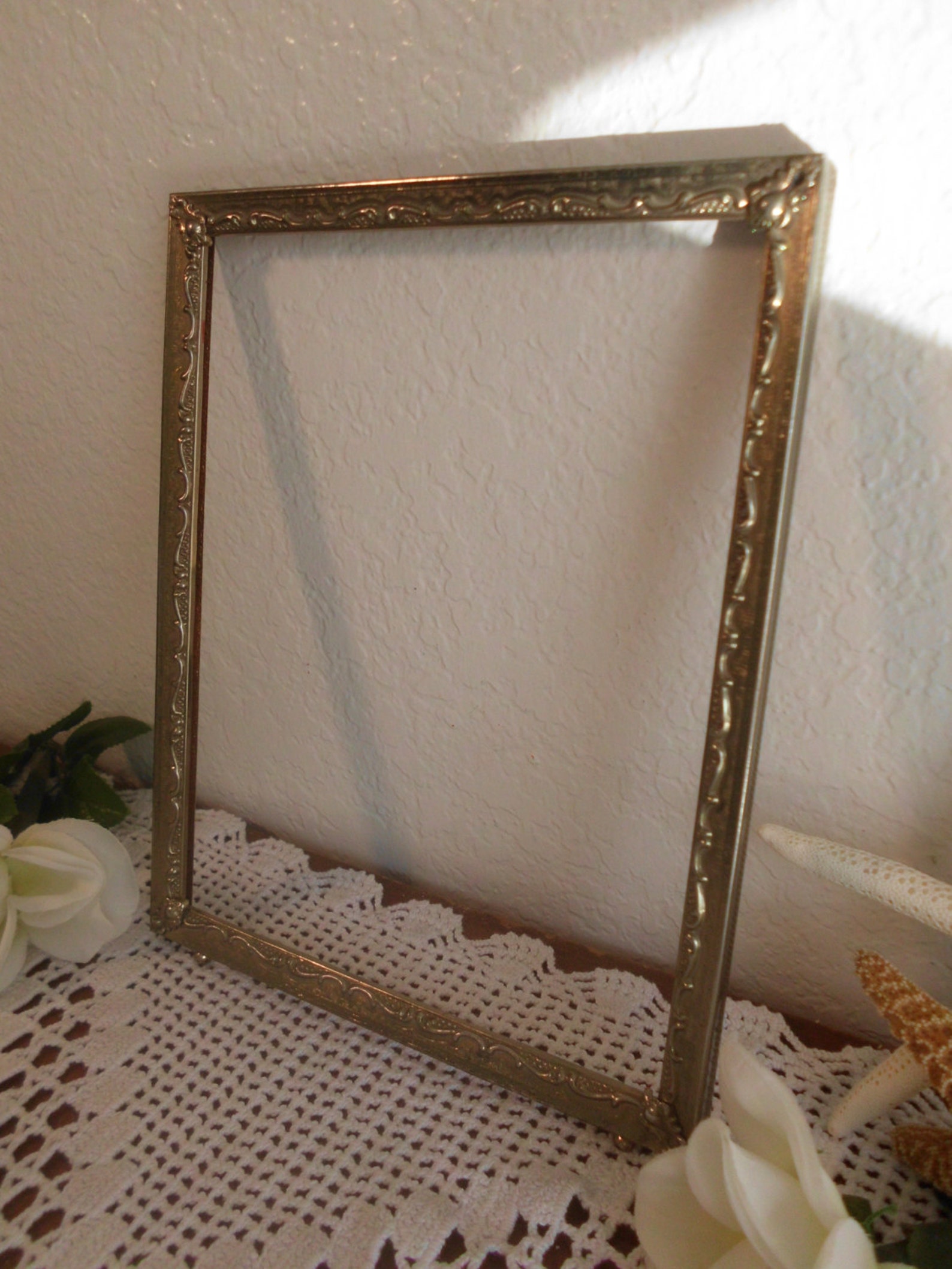 Vintage Ornate 8 X 10 Gold Metal Frame French Paris Chic | Etsy