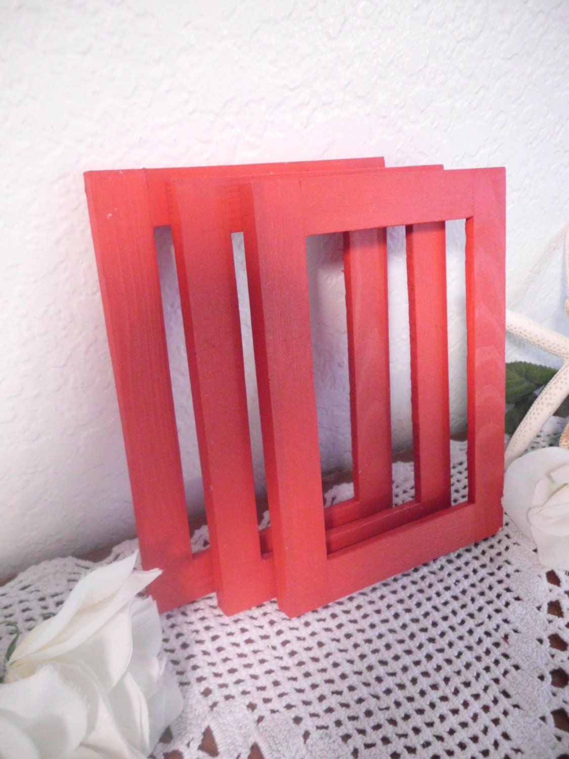 Red Wedding Frame Rustic Shabby Chic Distressed 4 X 6 Picture | Etsy