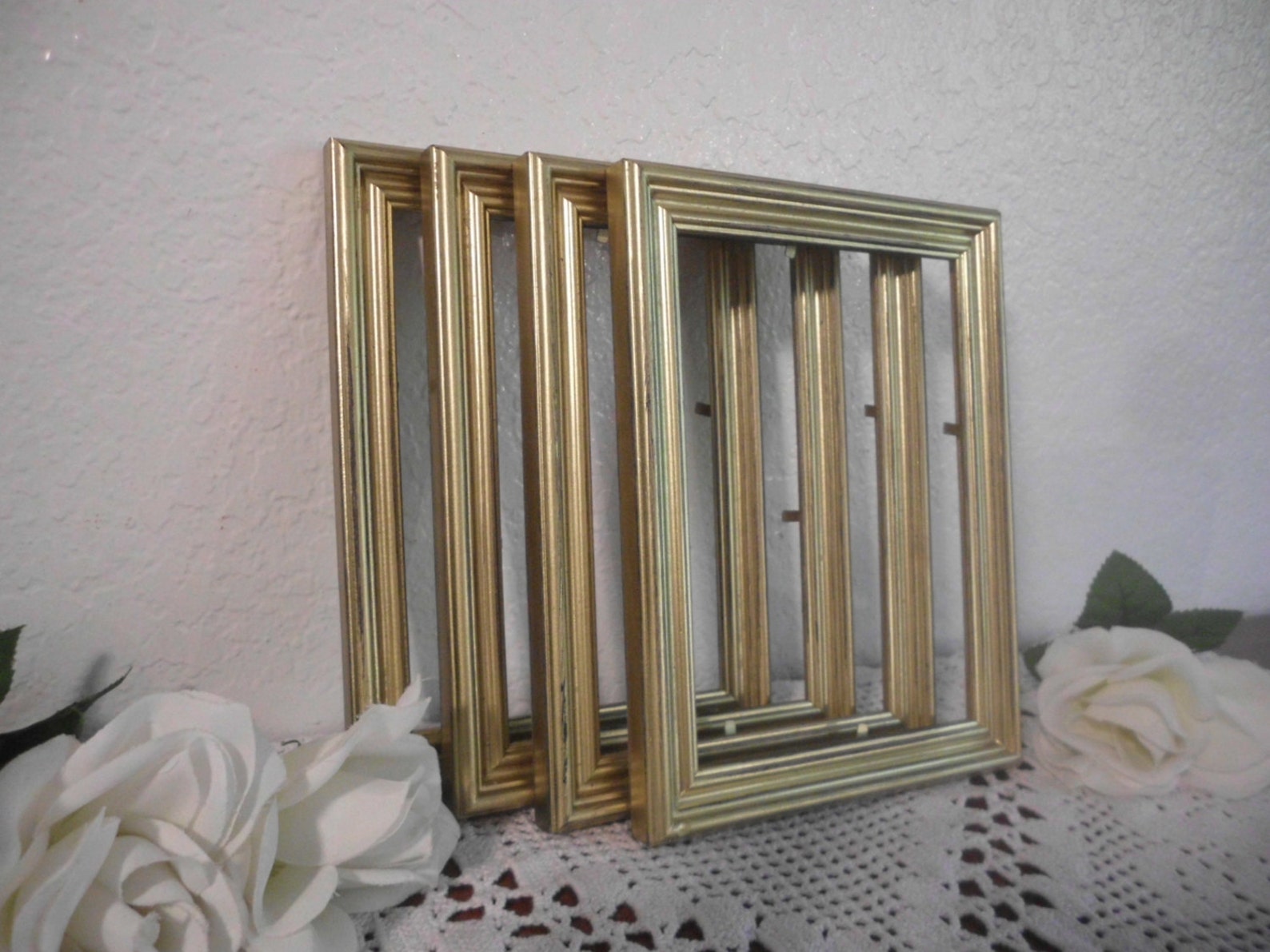 Rustic Gold Wedding Frame Shabby Chic Distressed 4 X 6 or 5 X 7 Picture ...