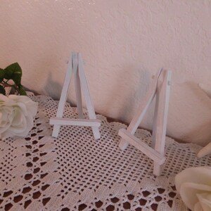 Mini Easel Small White Rustic Shabby Chic Distressed Wood Wedding ...
