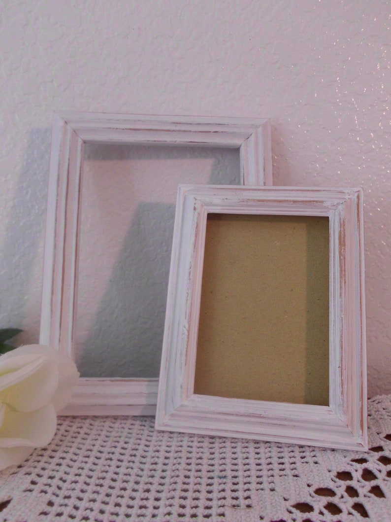 White Frame Set Shabby Chic Photo Picture Distressed Beach | Etsy