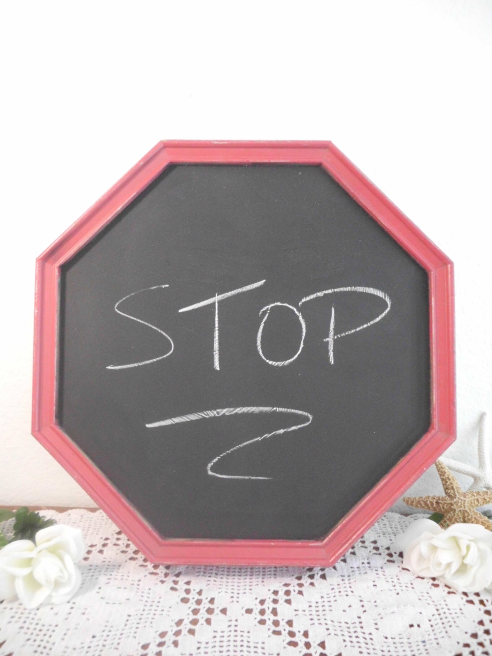 Stop Sign Chalkboard Photo Prop Blackboard Wedding Decor Chalk - Etsy