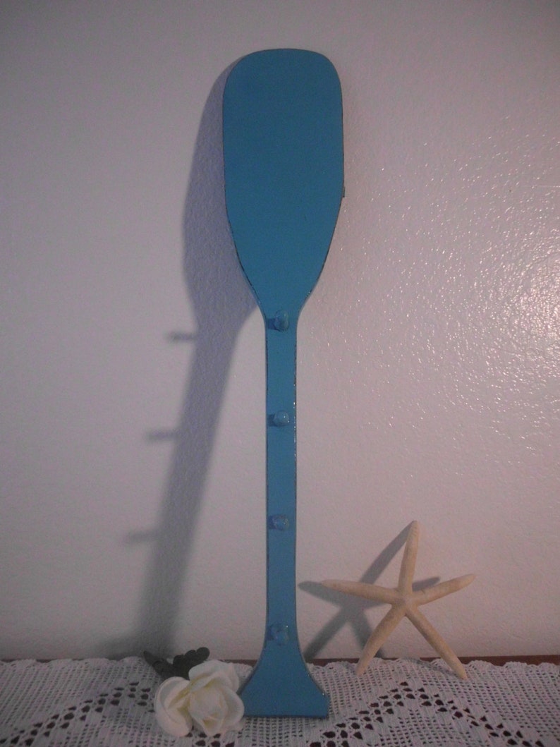 Rustic Beach House Turquoise Aqua Teal Peg Hook Boat Oar Blue | Etsy