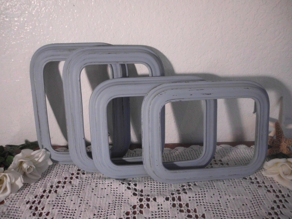 Blue Grey Picture Frame Set Beach Cottage Coastal Seaside - Etsy