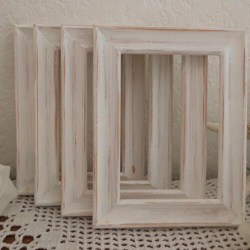 White Frame Set Rustic Shabby Chic Distressed Picture Photo - Etsy