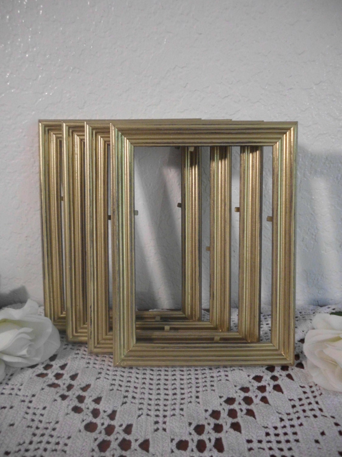 Rustic Gold Wedding Frame Shabby Chic Distressed 4 X 6 or 5 X 7 Picture ...