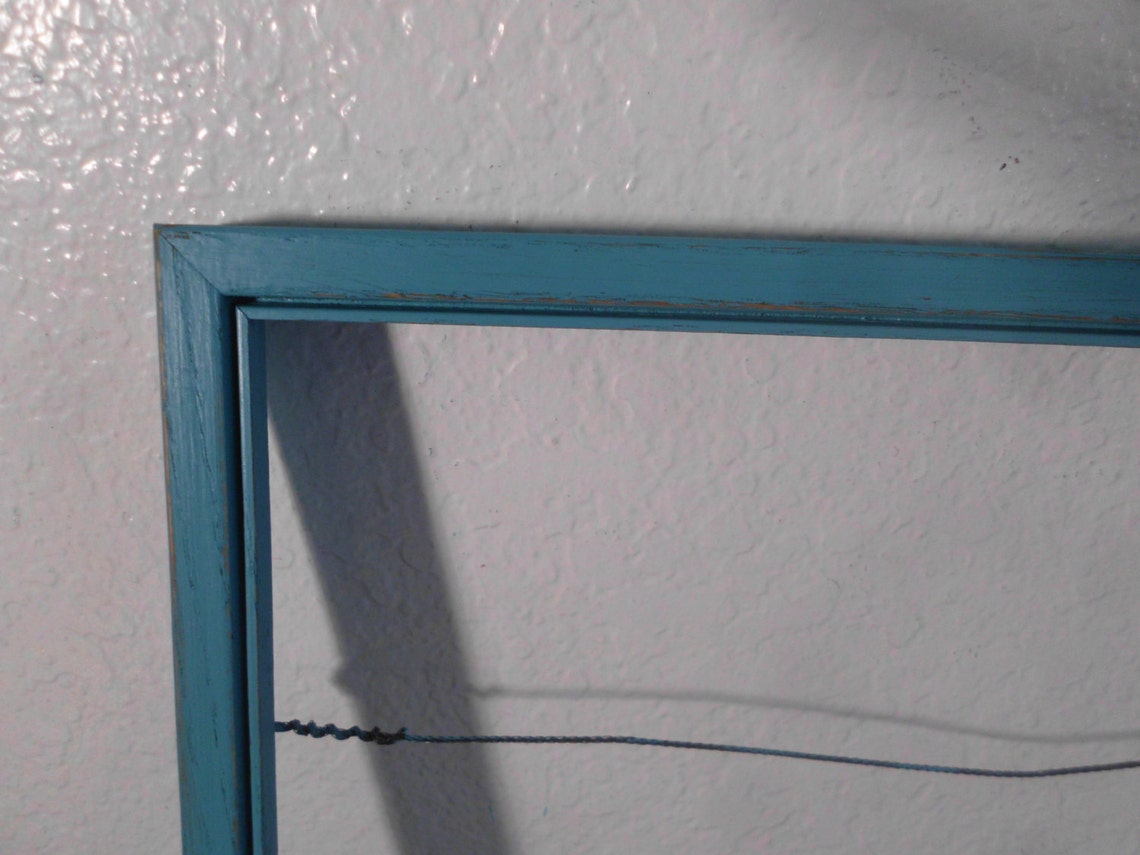 Aqua Turquoise Blue Frame 12 x 14 Shabby Chic Picture Photo | Etsy