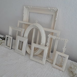 Antique off White Picture Frame Set up Cycled Vintage Photo - Etsy