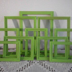 Lime Green Frame Set Bright Shabby Chic Beach Cottage Tropical Island ...
