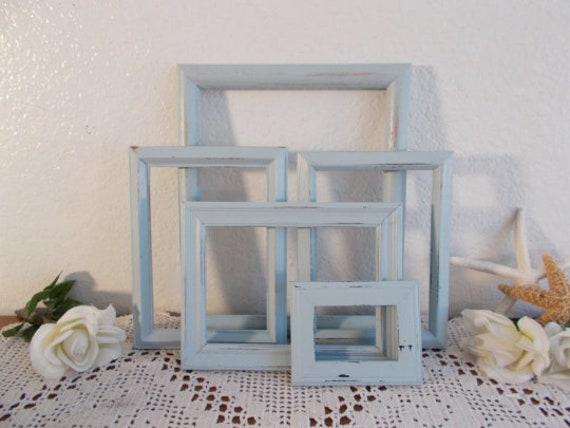 Light Mint Blue Green Picture Frame Set Photo Decoration - Etsy